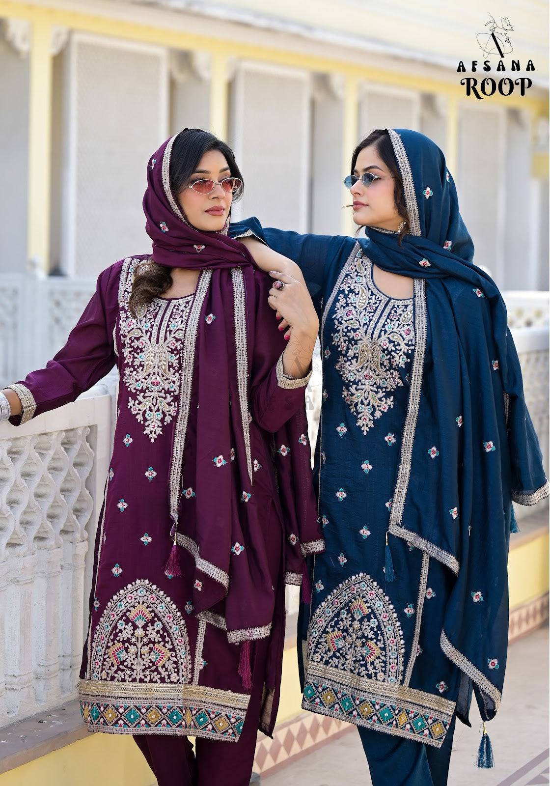 Roop Afsana Vichitra Readymade Pant Style Suits – Kavya Style Plus