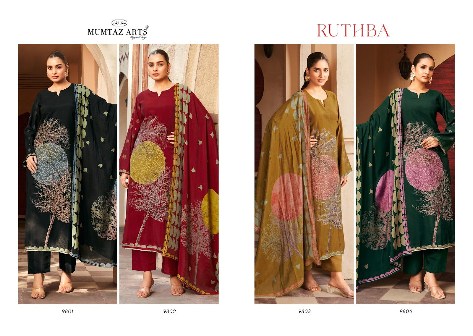 Ruthba Mumtaz Arts Viscose Muslin Karachi Salwar Suits Exporter India ...