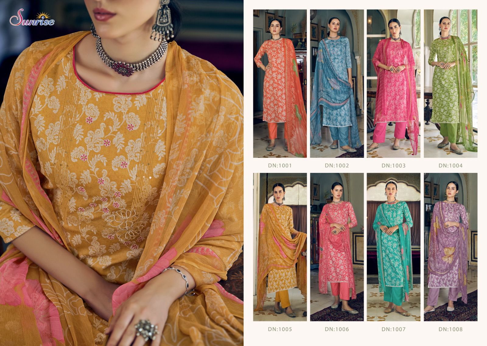 Sajda Sunrise Jam Satin Pant Style Suits Wholesaler India – Kavya Style ...