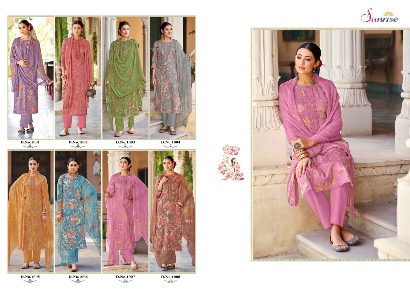 Sania Sunrise Jaam Satin Pant Style Suits – Kavya Style Plus