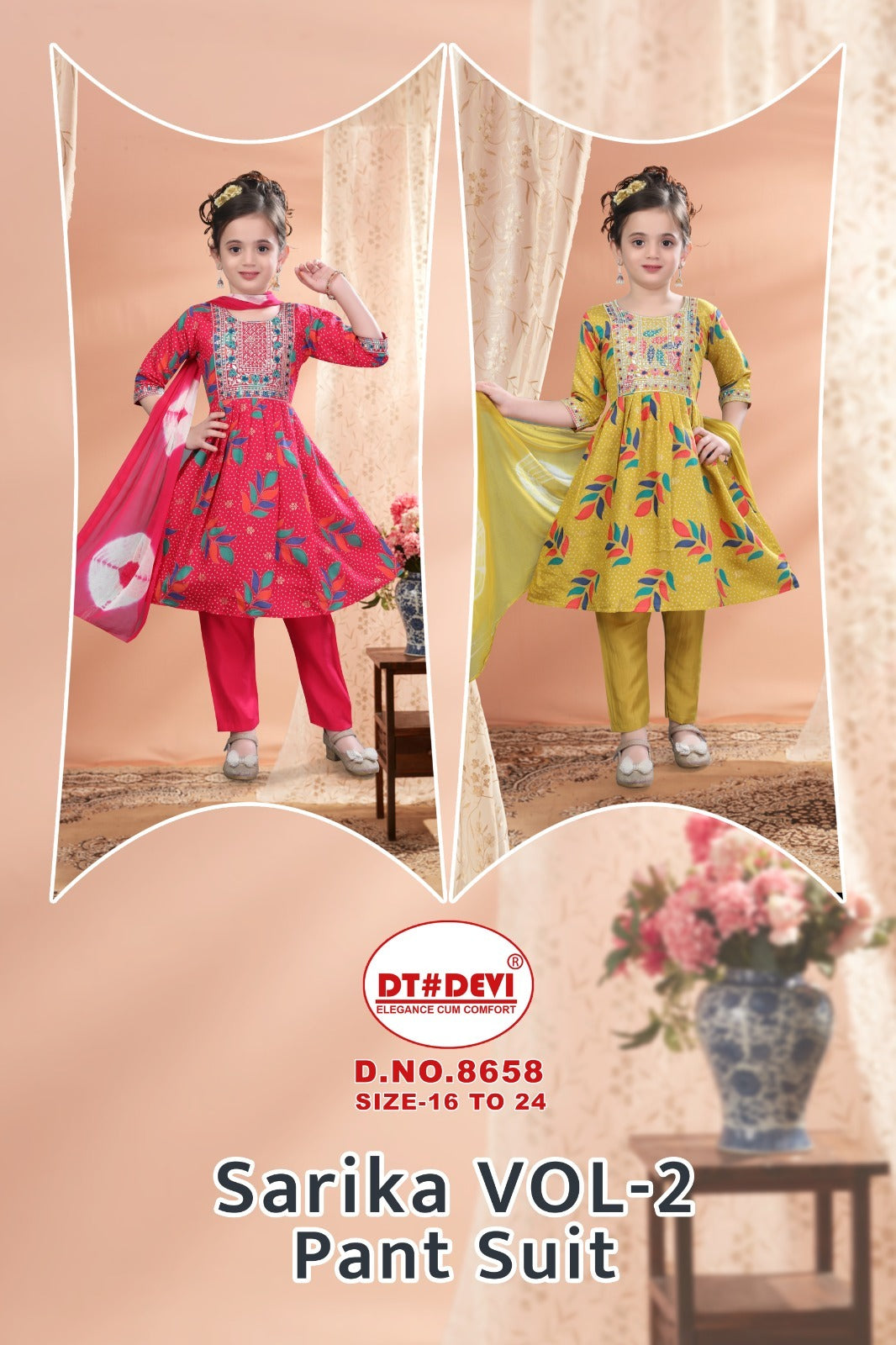Sarika Vol 2-8658 Dt Devi Modal Girls Readymade Pant Suits Manufacture ...