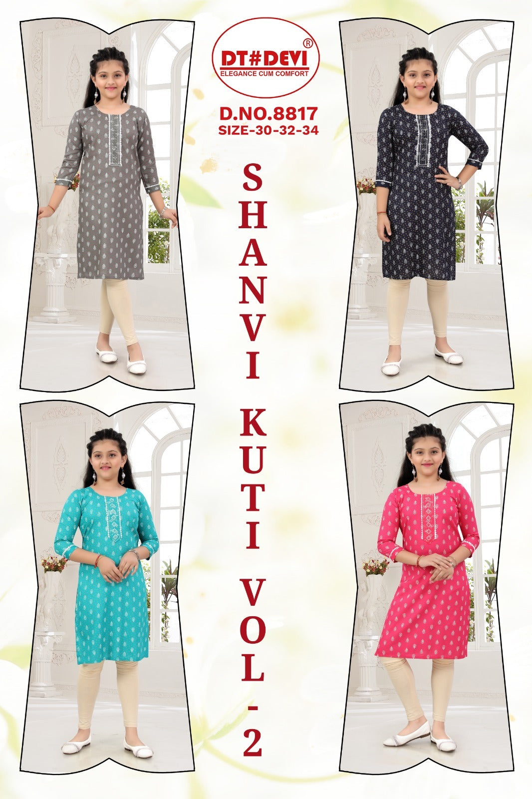 Shanvi Vol 2 8817 Dt Devi Rayon Girls Kurti Wholesale – Kavya Style Plus