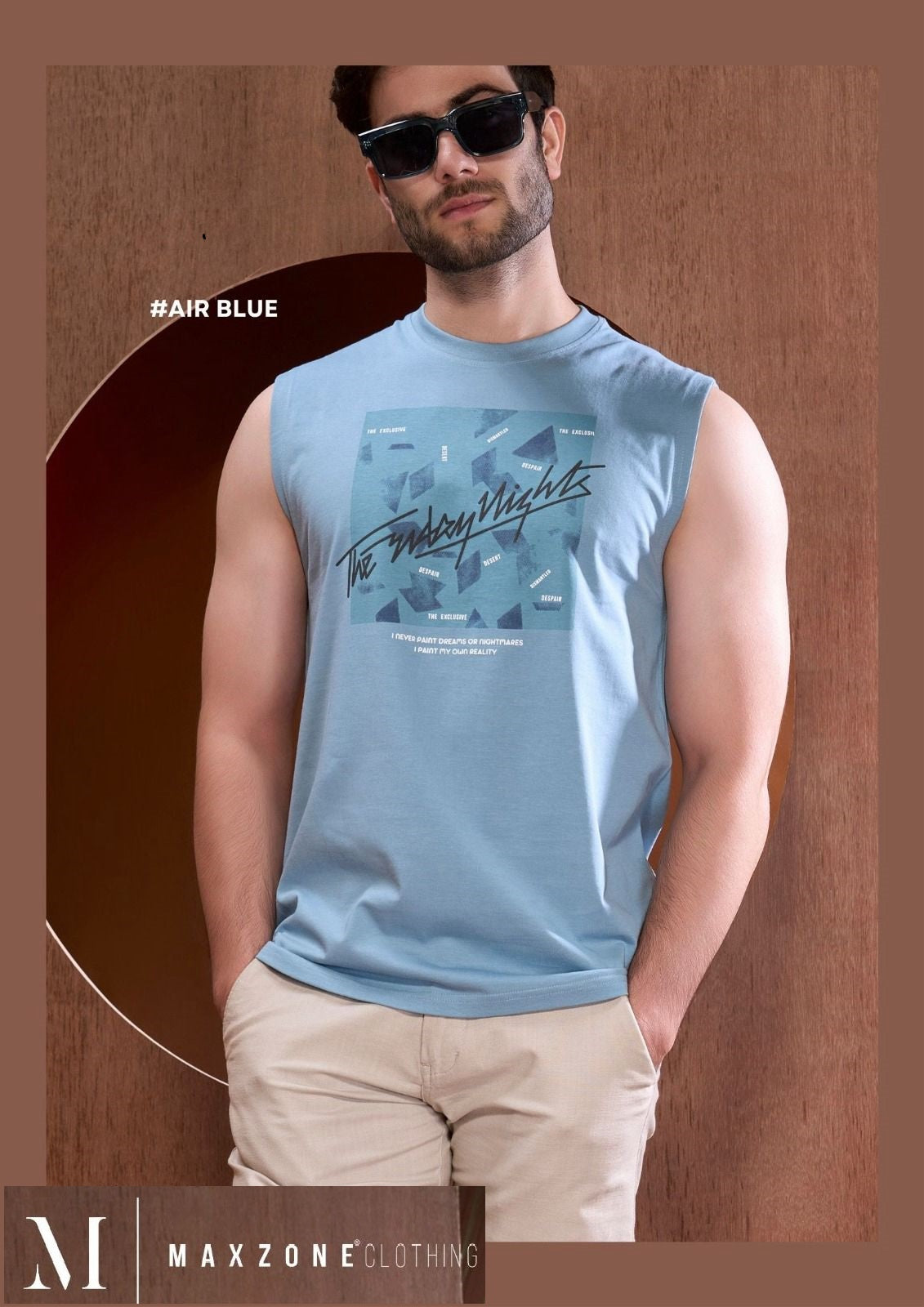 Sleeveless 2101 Maxzone Clothing Cotton Mens Tshirts Wholesaler – Kavya ...