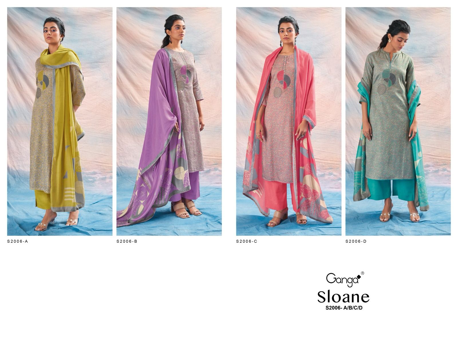 Sloane S2006 Ganga Wool Pashmina Suits Supplier Gujarat – Kavya Style Plus