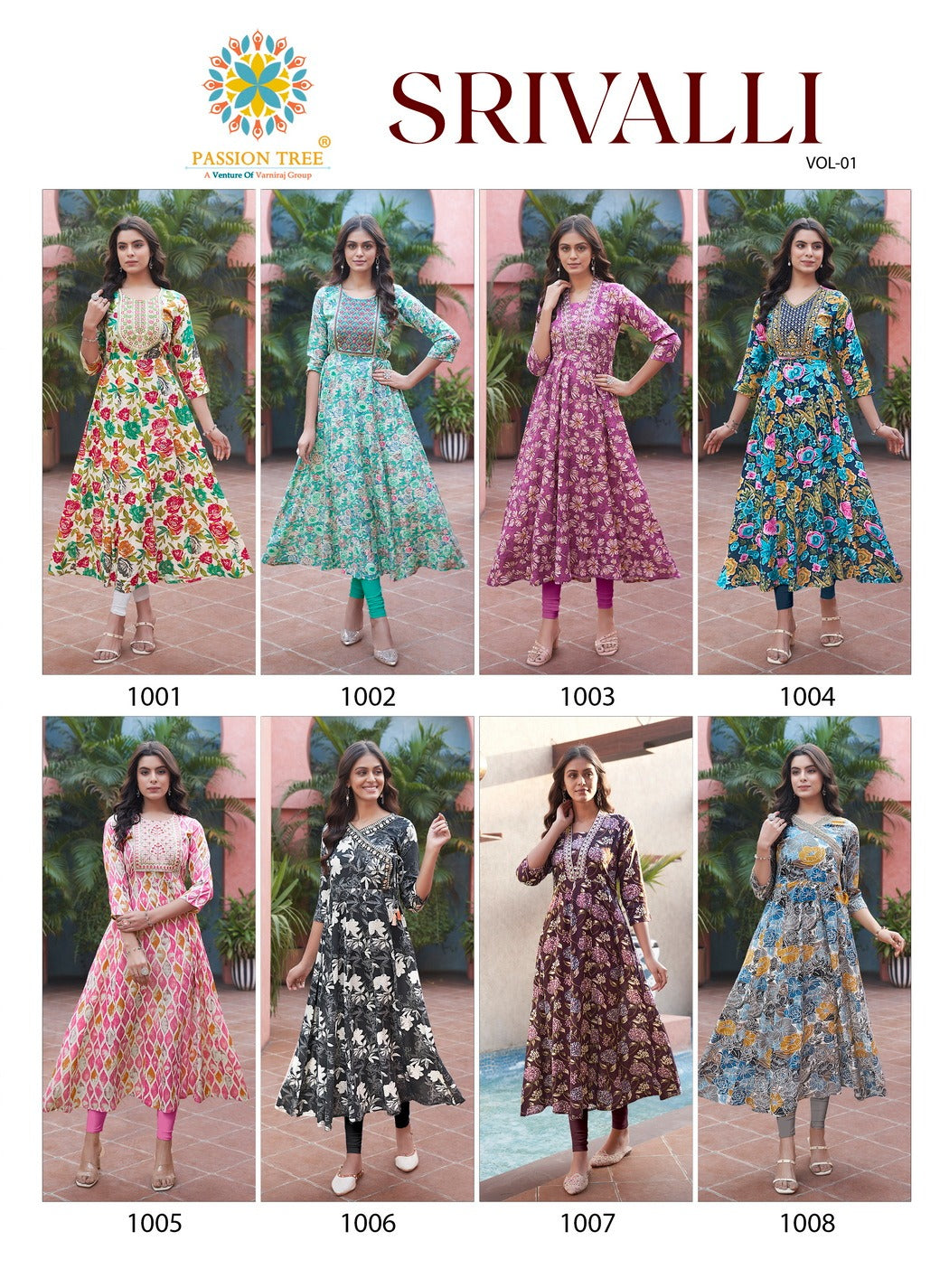 Srivalli Vol 1 Passion Tree Rayon Anarkali Kurtis Exporter India ...
