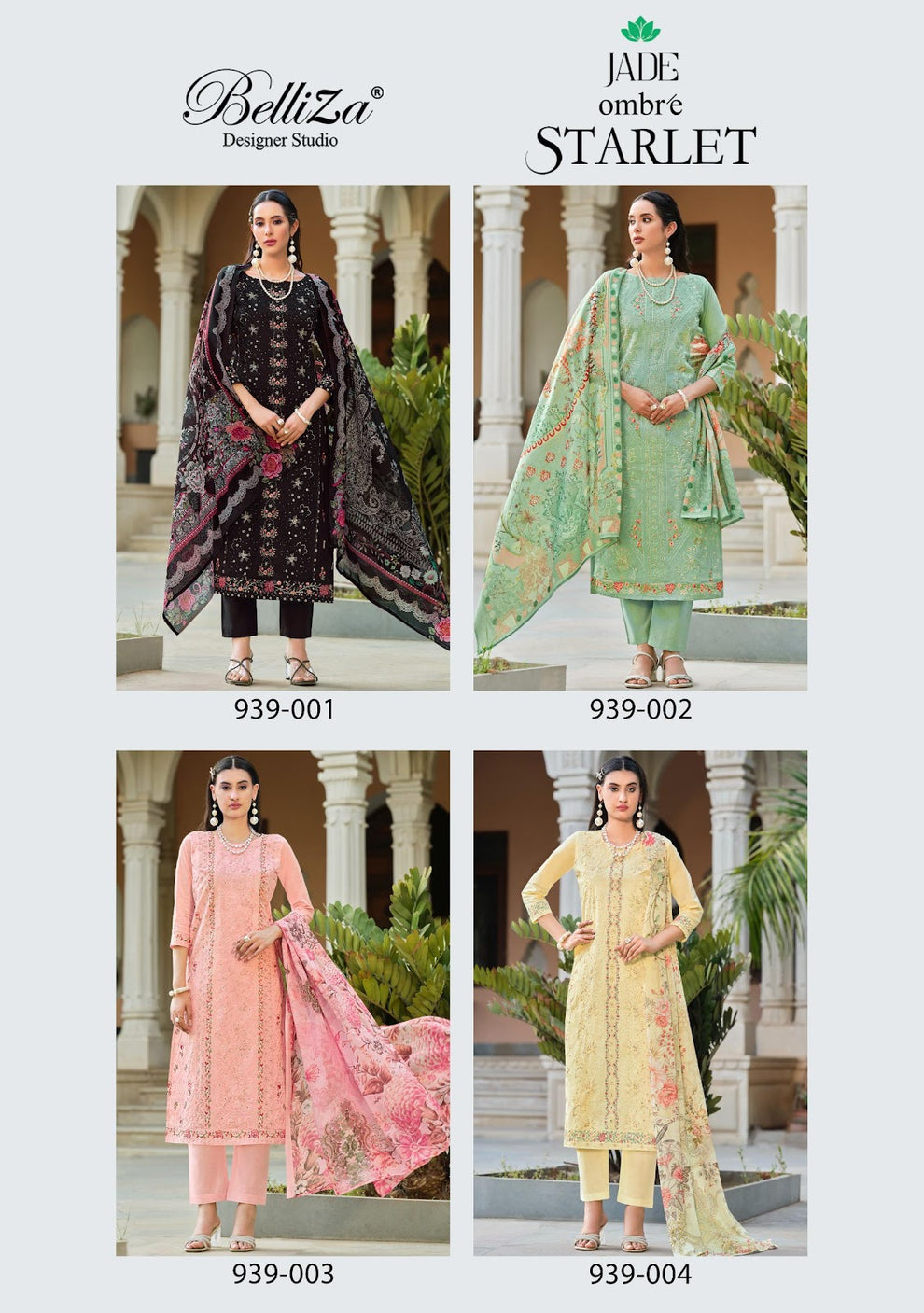 Starlet Ombre Jade Belliza Designer Studio Pure Cotton Karachi Salwar ...