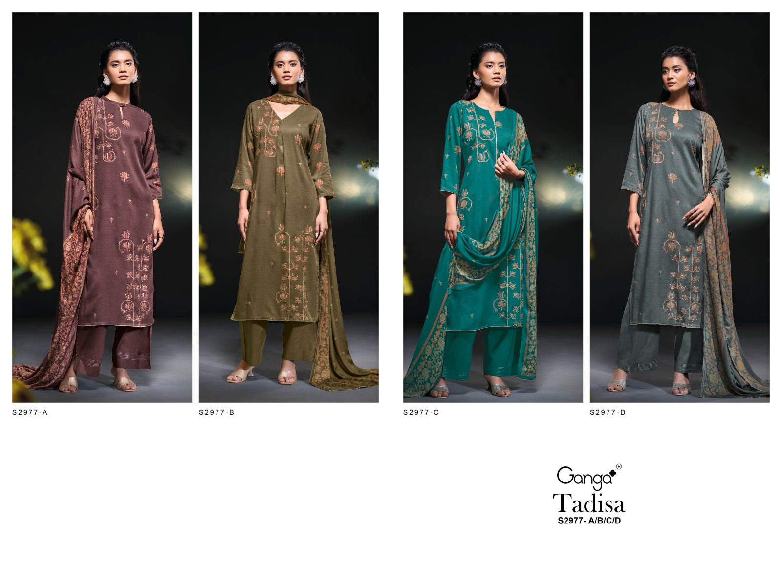 Tadisa S2977 Ganga Premium Pashmina Suits Supplier Ahmedabad – Kavya ...