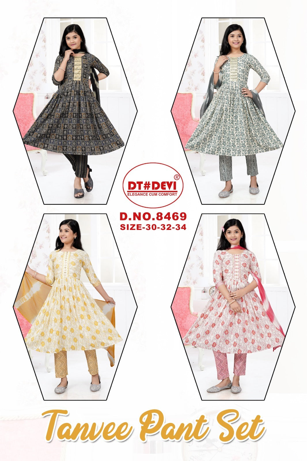Tanvee 8469 Dt Devi Capsule Girls Readymade Pant Suits – Kavya Style Plus