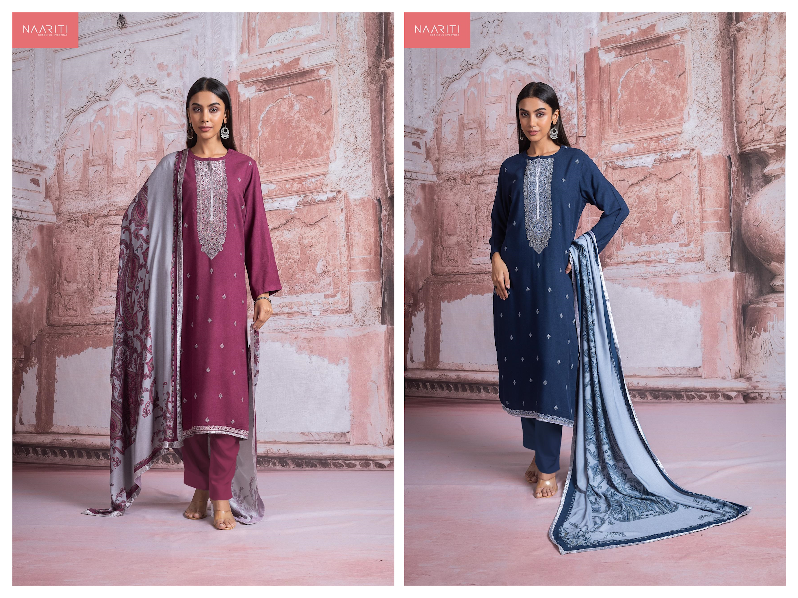 Tazir Naariti Pashmina Suits Wholesale – Kavya Style Plus