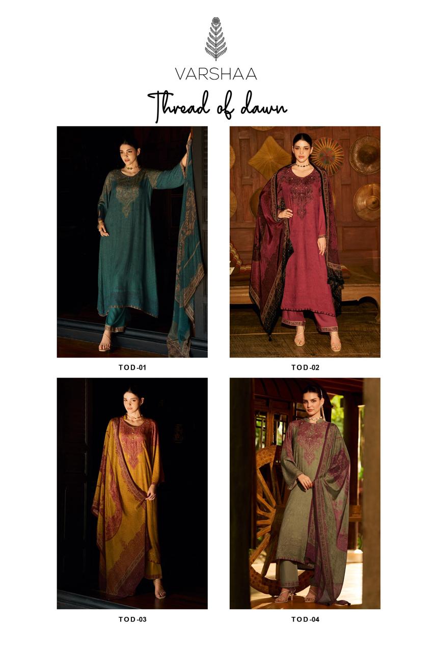 Thread Of Dawn Varshaa Pashmina Suits Supplier Ahmedabad – Kavya Style Plus
