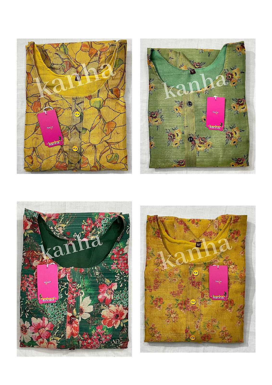 Tishu Kanha Tissue Kurtis Wholesaler Ahmedabad – Kavya Style Plus