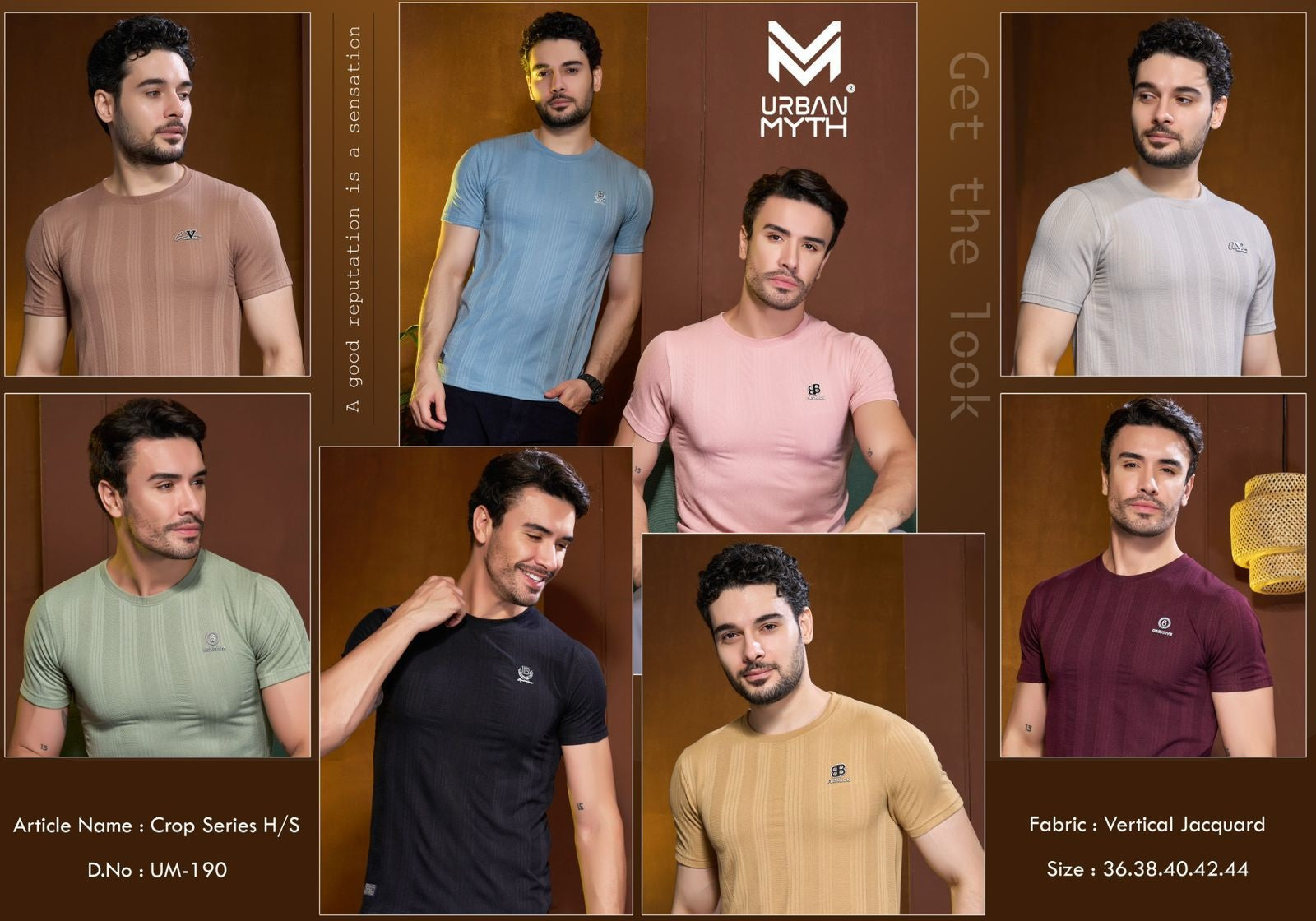 Um 190 Urban Myth Jacquard Mens Tshirts Wholesale Price – Kavya Style Plus