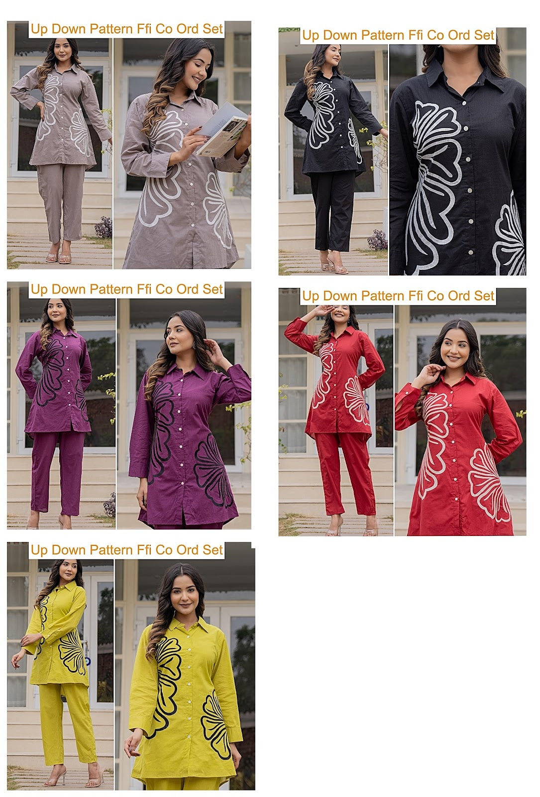 Up Down Pattern Ffi Cotton Co Ord Set Supplier India – Kavya Style Plus
