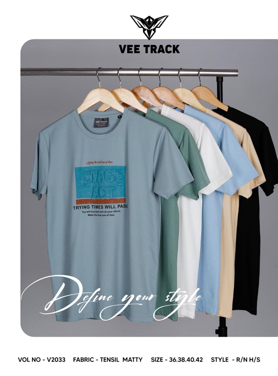 V2033 Vee Track Tencil Lycra Mens Tshirts Supplier India – Kavya Style Plus