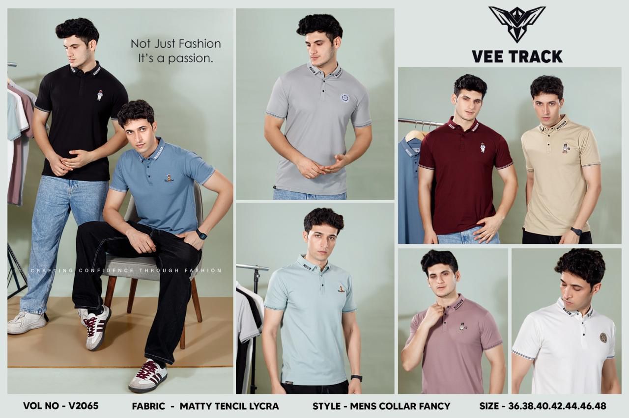 V2065 Vee Track Tencil Lycra Mens Tshirts Manufacturer – Kavya Style Plus