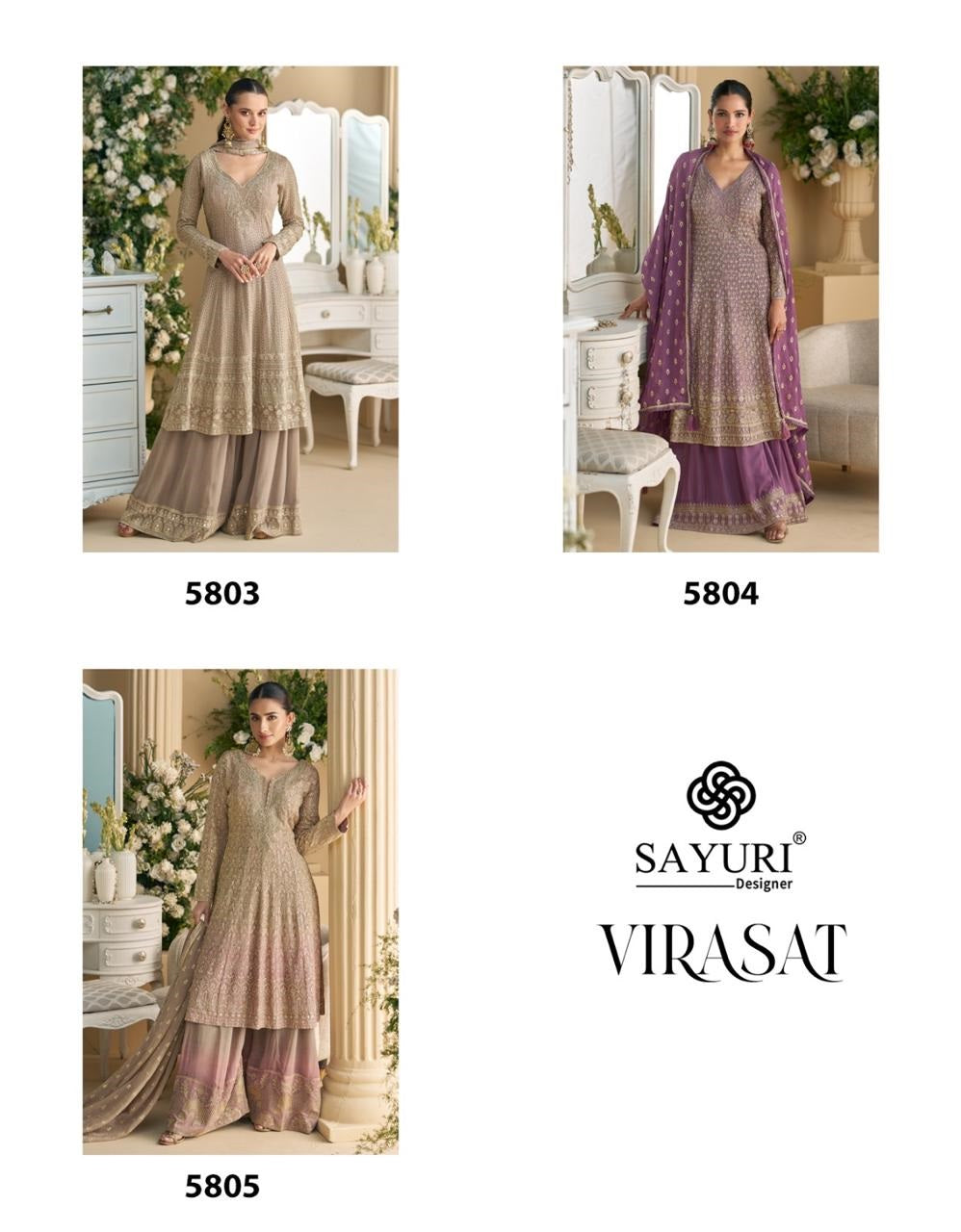 Virasat Sayuri Georgette Readymade Sharara Suits Wholesale – Kavya ...