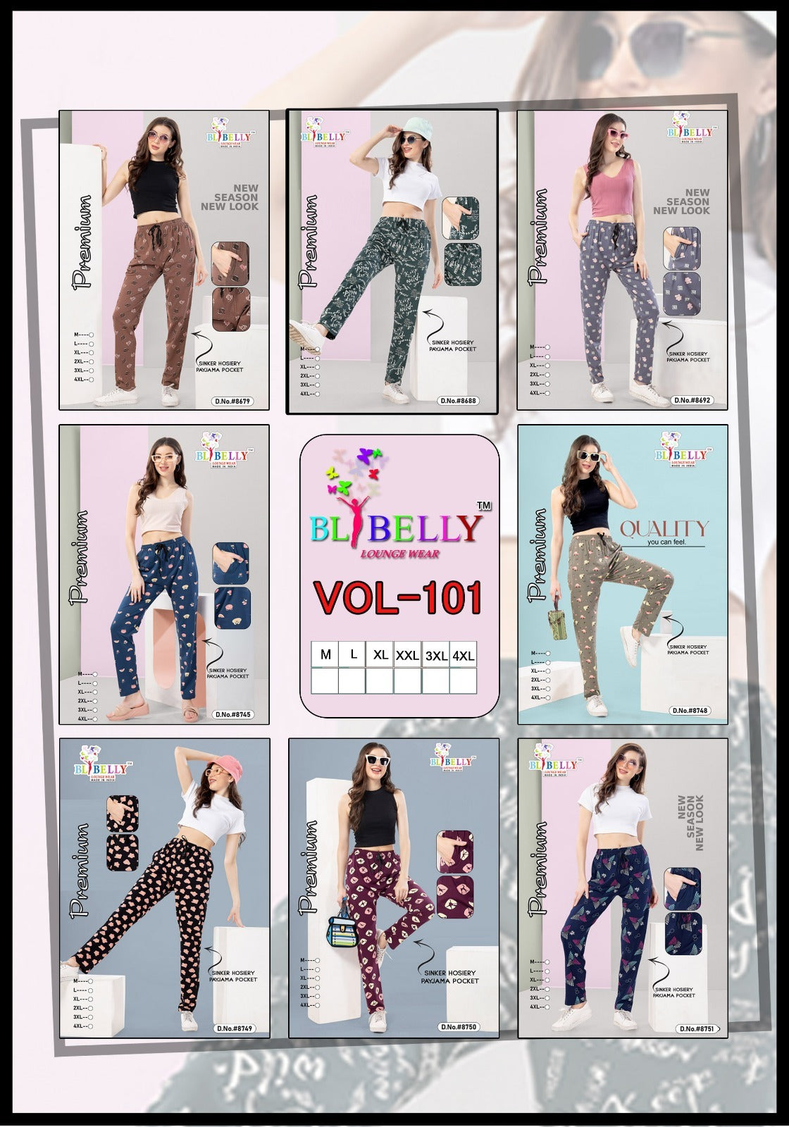 Vol 101-103 Belly Hosiery Sinker Women Night Lower Wholesaler India ...