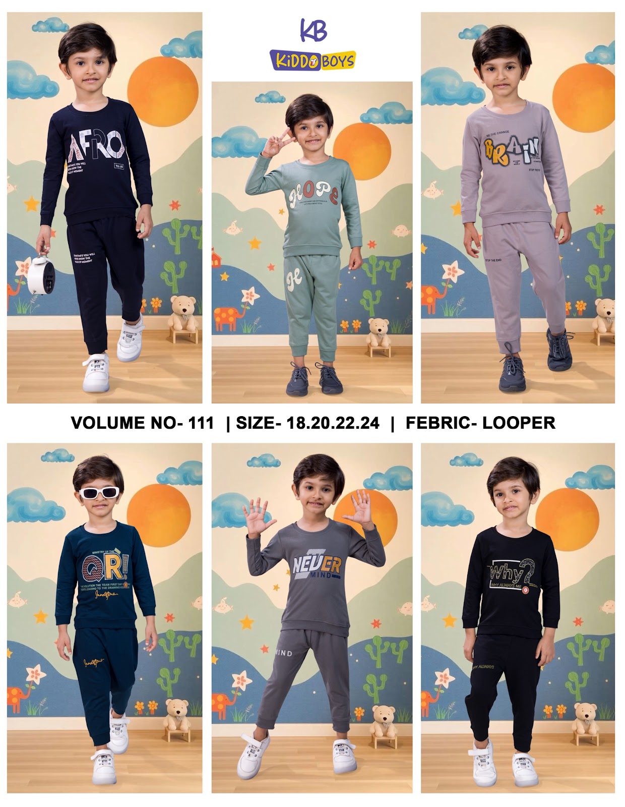 Vol 111 Kiddo Looper Boys Pant Set Manufacturer India – Kavya Style Plus
