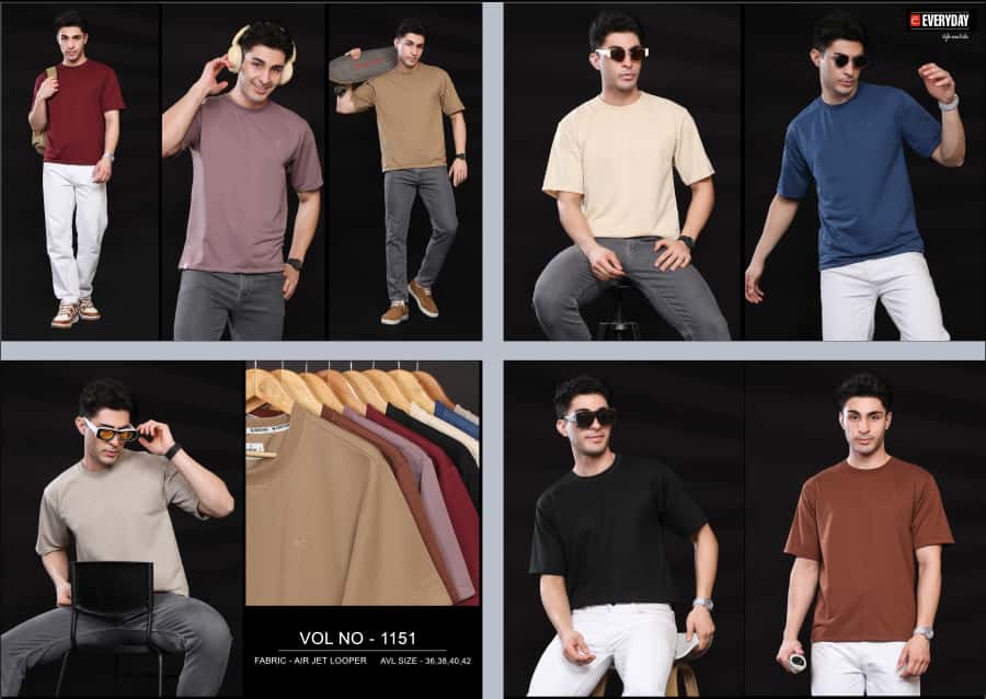 Vol 1151 Everyday Looper Mens Tshirts Wholesale – Kavya Style Plus
