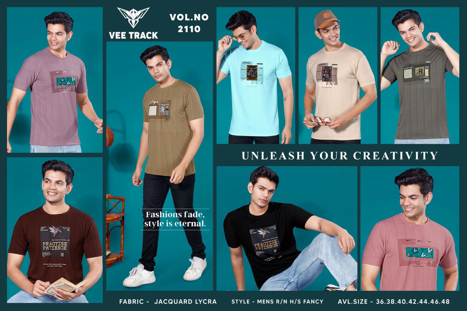 Vol 2110 Vee Track Lycra Mens Tshirts Supplier Ahmedabad – Kavya Style Plus
