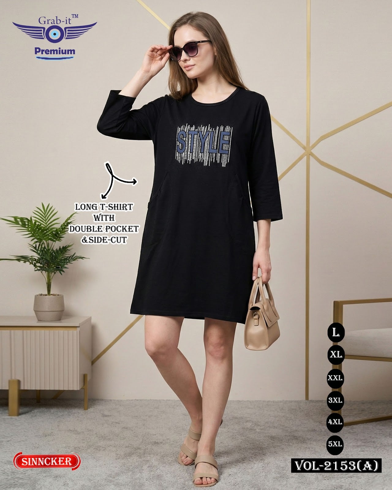 Vol 2153 A Grab It Sinker Women Long Tshirt Wholesale Rate – Kavya ...
