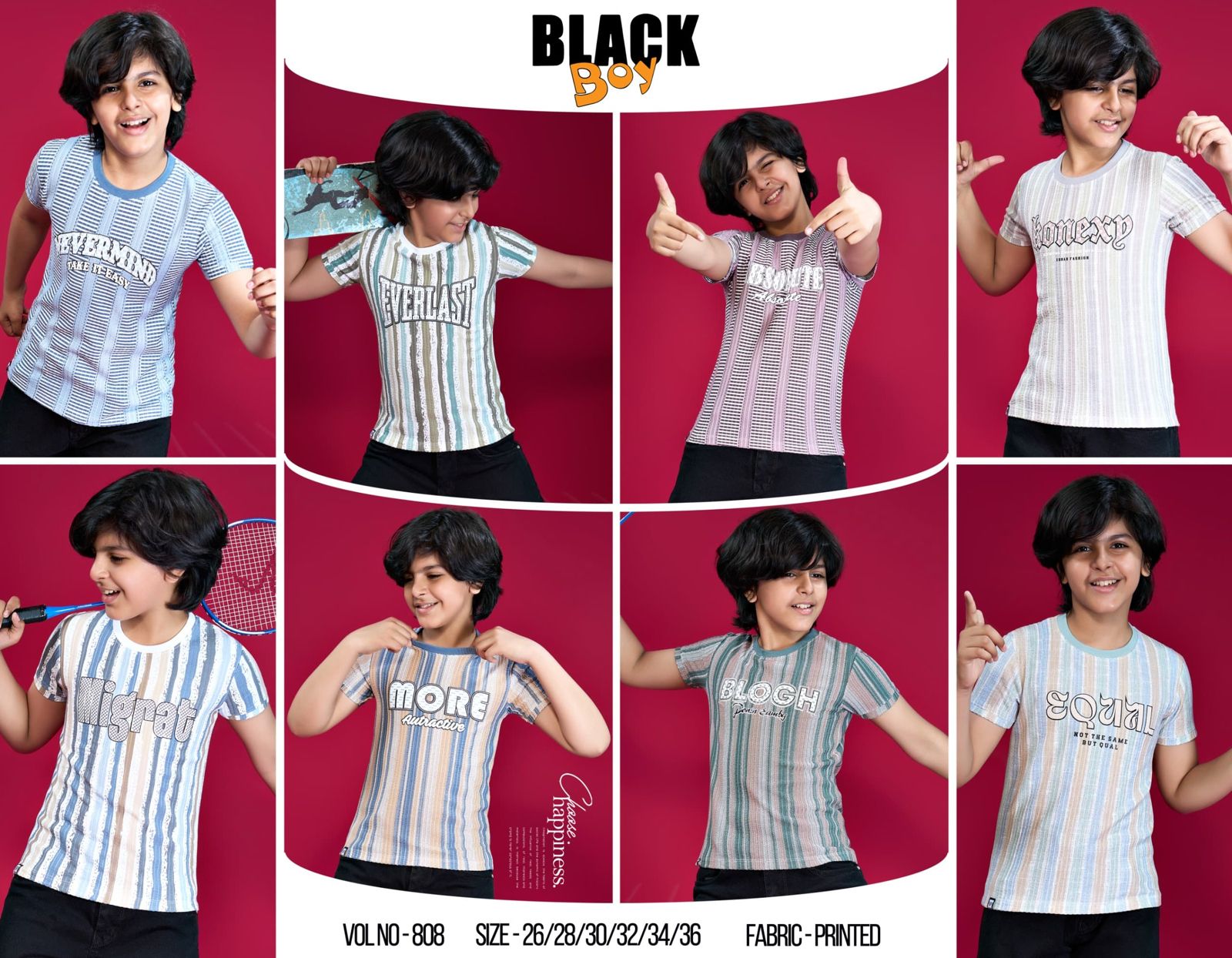 Vol No 808 Black Imported Boys Tshirt Exporter India – Kavya Style Plus