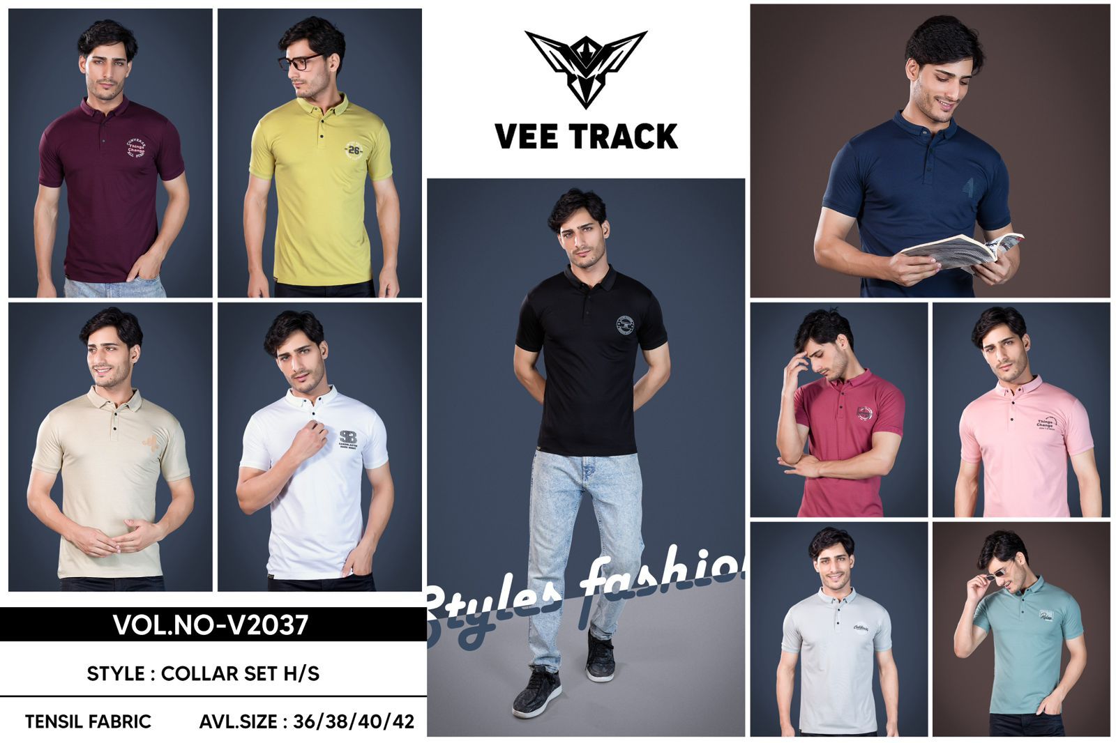 Vol No V2037 Vee Track Tencil Lycra Mens Tshirts Exporter India – Kavya ...