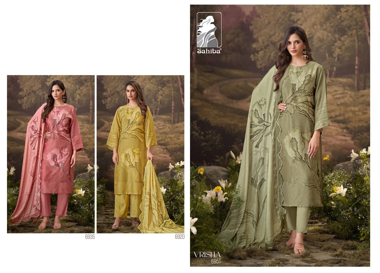 Vrisha Sahiba Viscose Simmer Pant Style Suits Wholesale – Kavya Style Plus