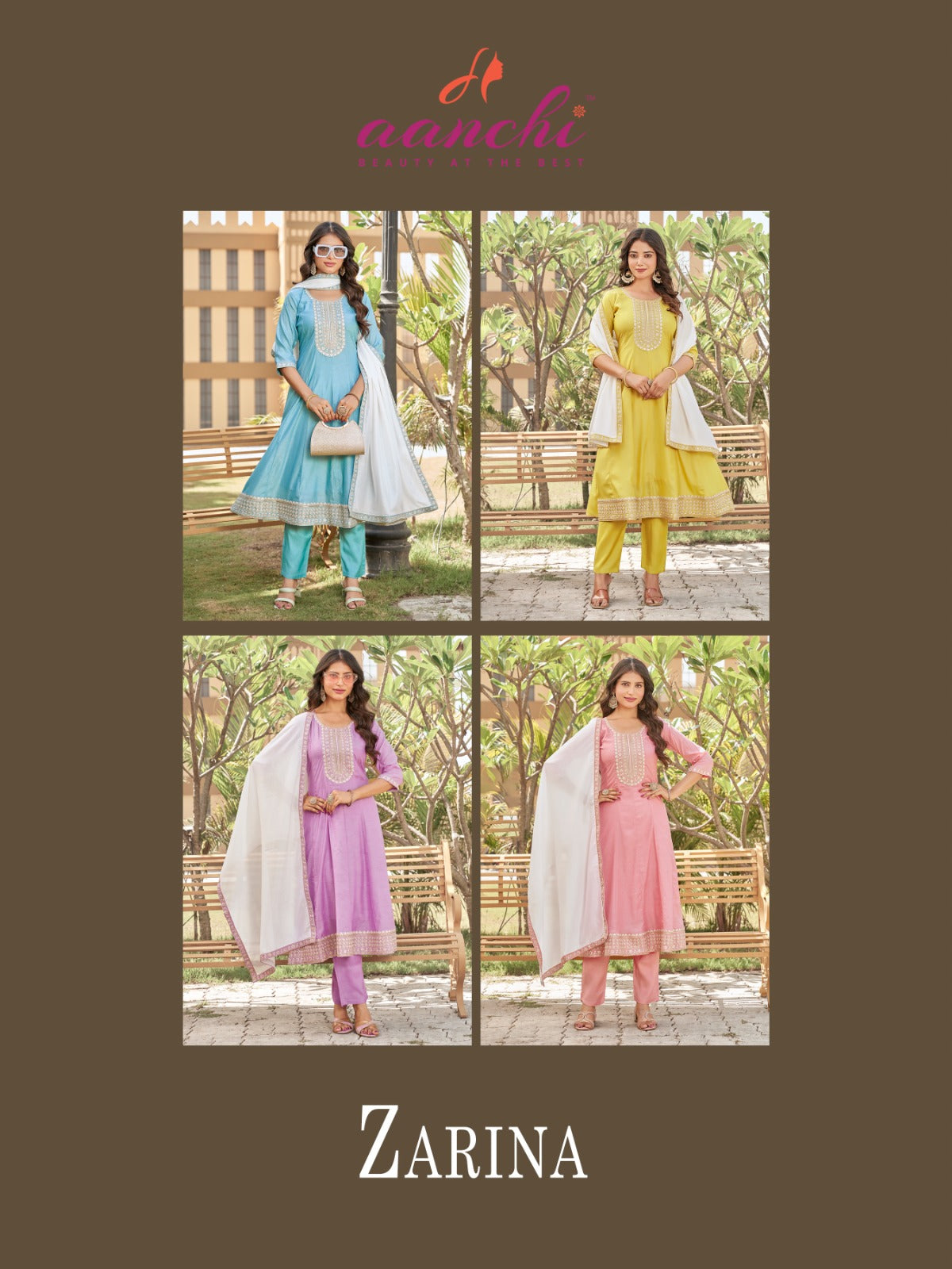 Zarina Aanchi Readymade Pant Style Suits Supplier – Kavya Style Plus