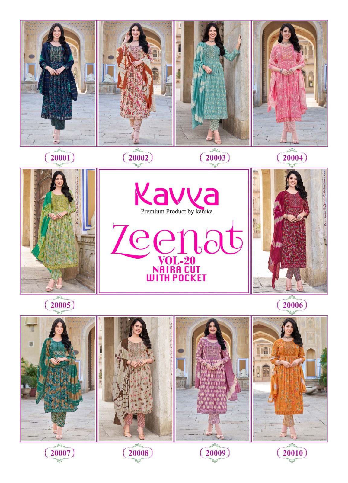 Zeenat Vol 20 Kavya Capsule Readymade Pant Style Suits Manufacturer In – Kavya Style Plus