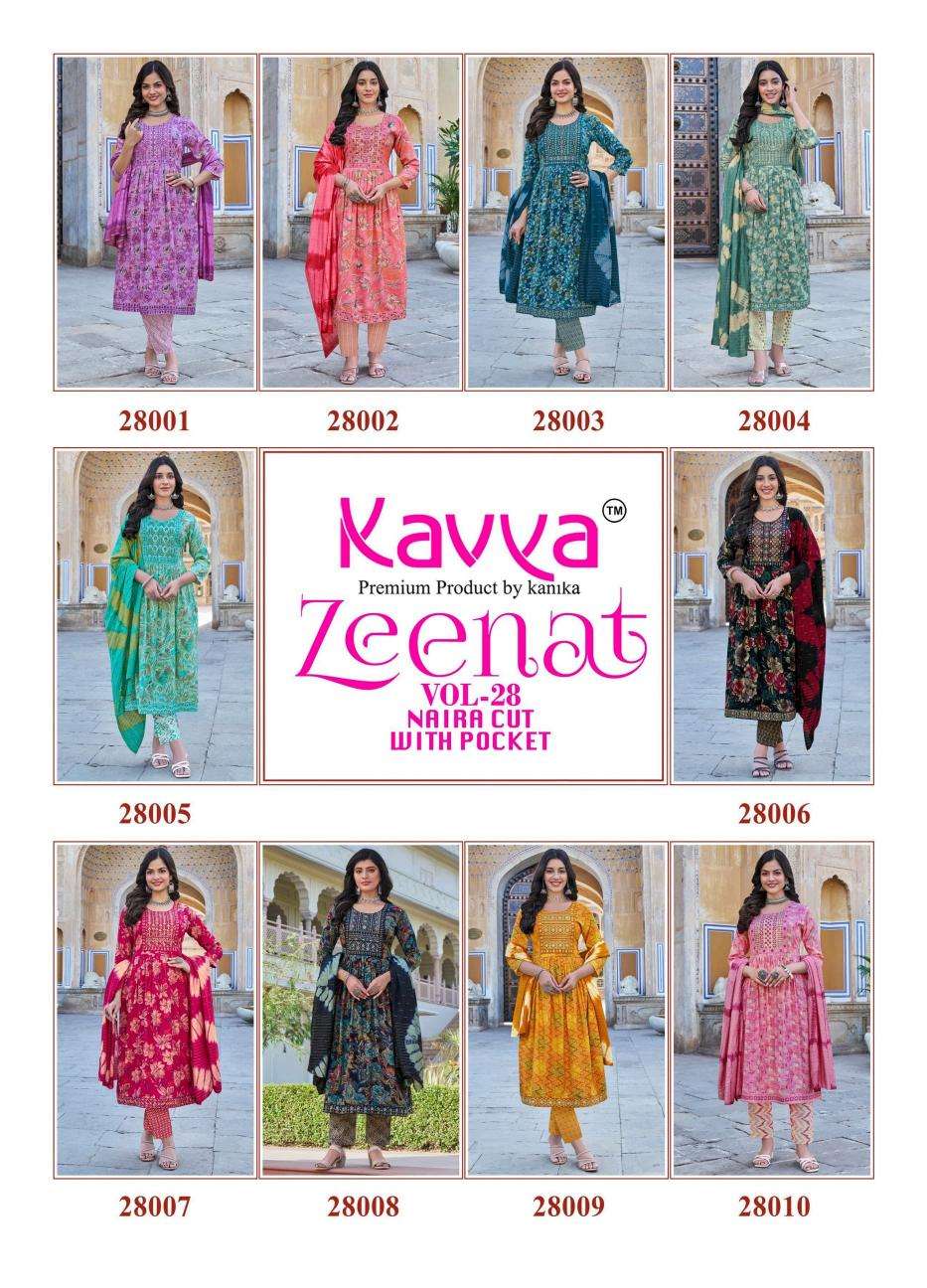 Zeenat Vol 28 Kavya Capsule Readymade Pant Style Suits Manufacturer In ...