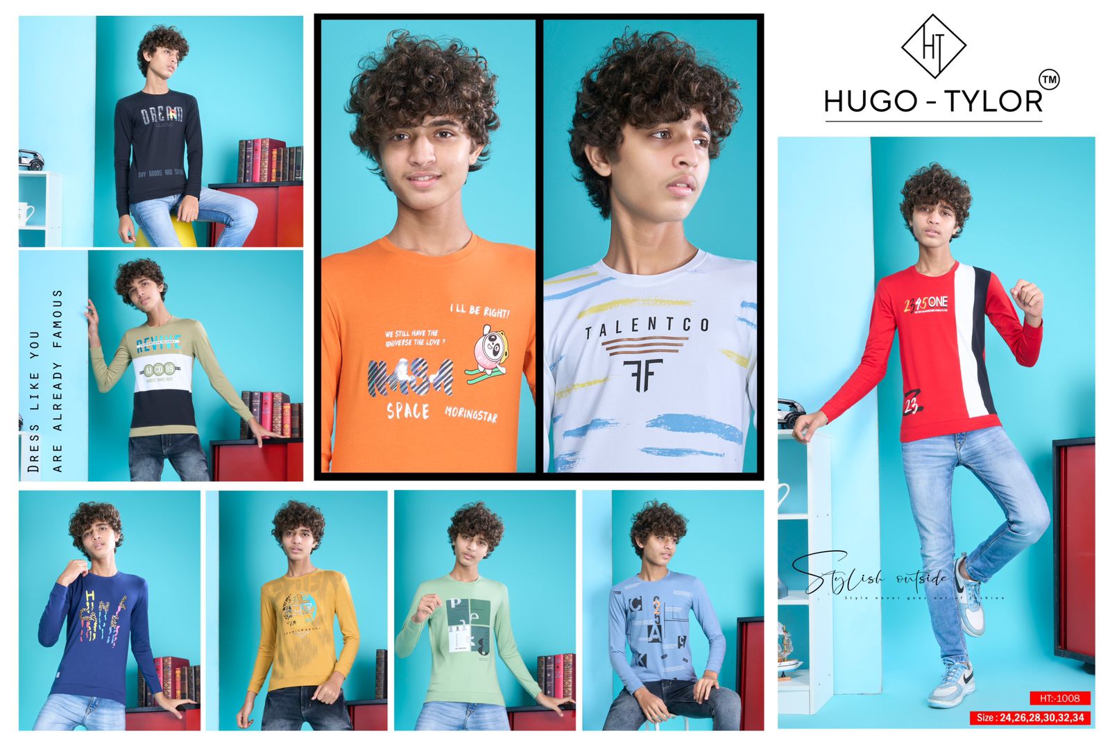 1008 Hugo Tylor Imported Boys Tshirt – Kavya Style Plus