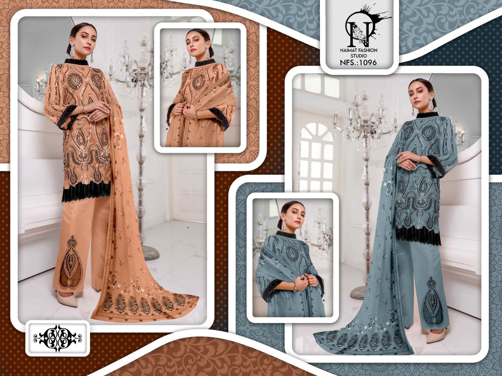 1096 Naimat Fashion Studio Fox Georgette Pakistani Readymade Suits ...