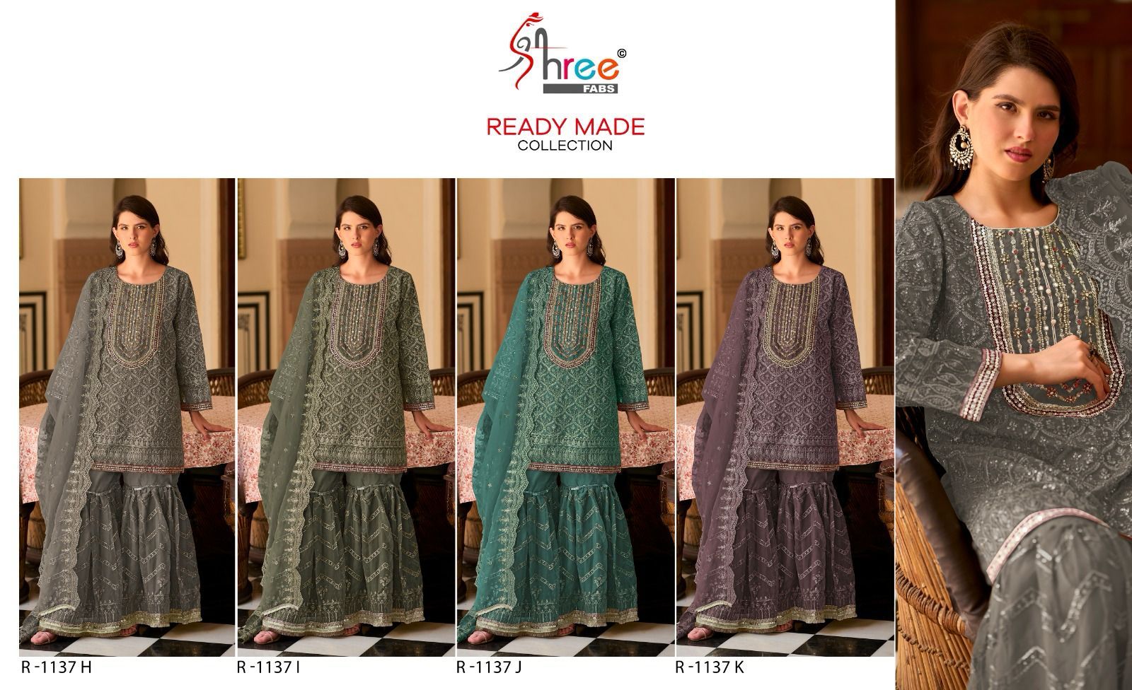 1137-Colors Shree Fabs Organza Pakistani Readymade Suits – Kavya Style Plus