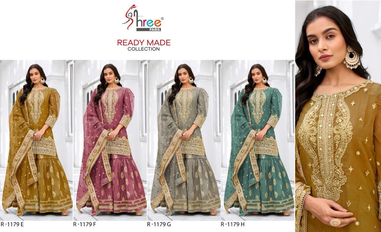 1179-Colour Shree Fabs Organza Pakistani Readymade Suits – Kavya Style Plus