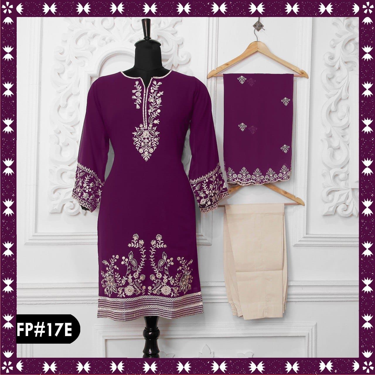 17-Colours Farwah Georgette Pakistani Readymade Suits – Kavya Style Plus