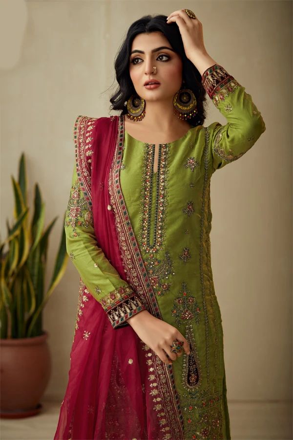 2085-Bisma Amir Afsana Organza Pakistani Readymade Suits – Kavya Style Plus