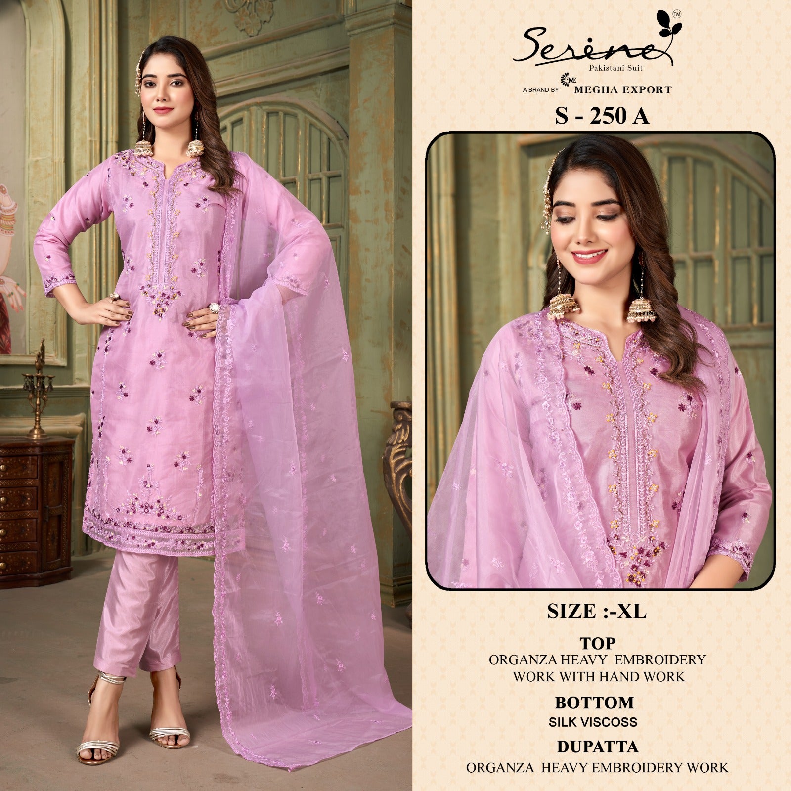 250 Serine Organza Pakistani Readymade Suits – Kavya Style Plus