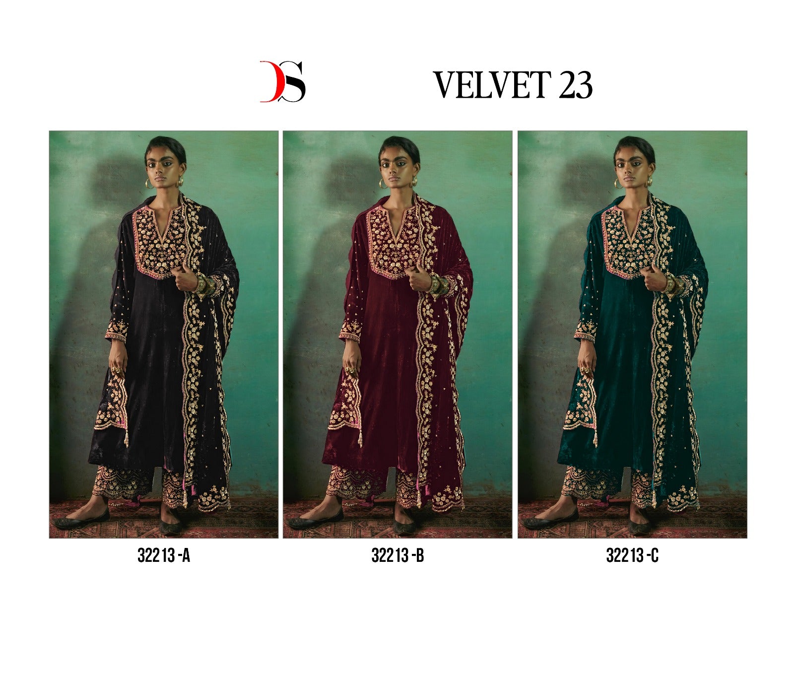 32213 Deepsy Velvet Suits – Kavya Style Plus