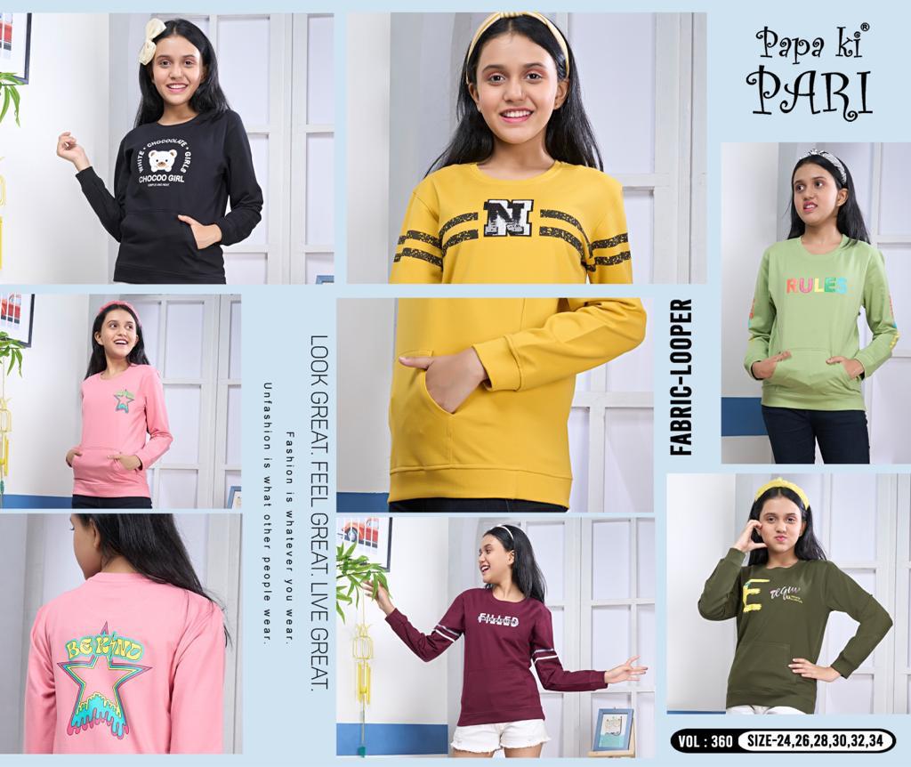 Vol 360 Papa Ki Pari Girls Tshirt – Kavya Style Plus