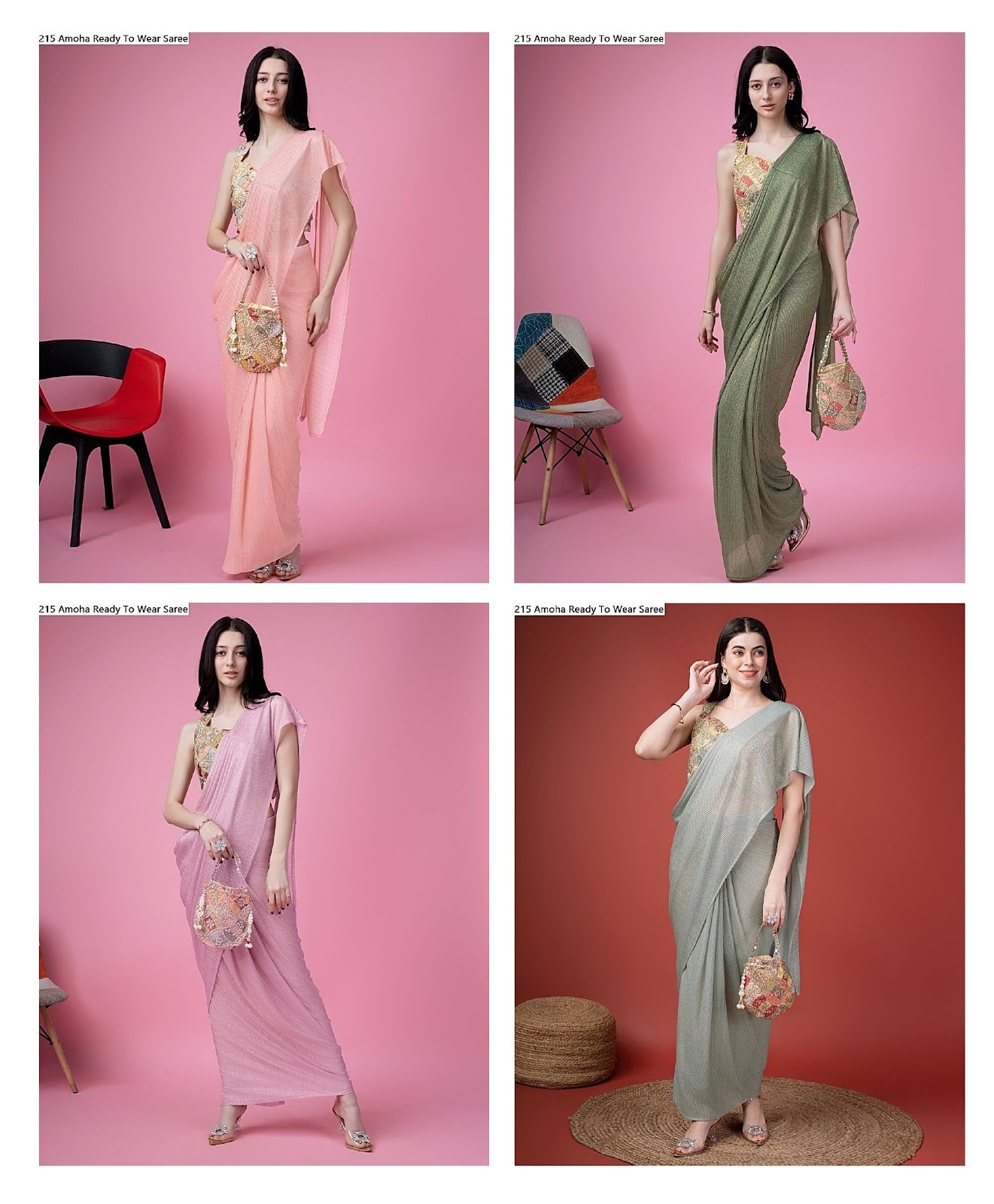 215 Amoha Imported Ready To Wear Saree – Kavya Style Plus