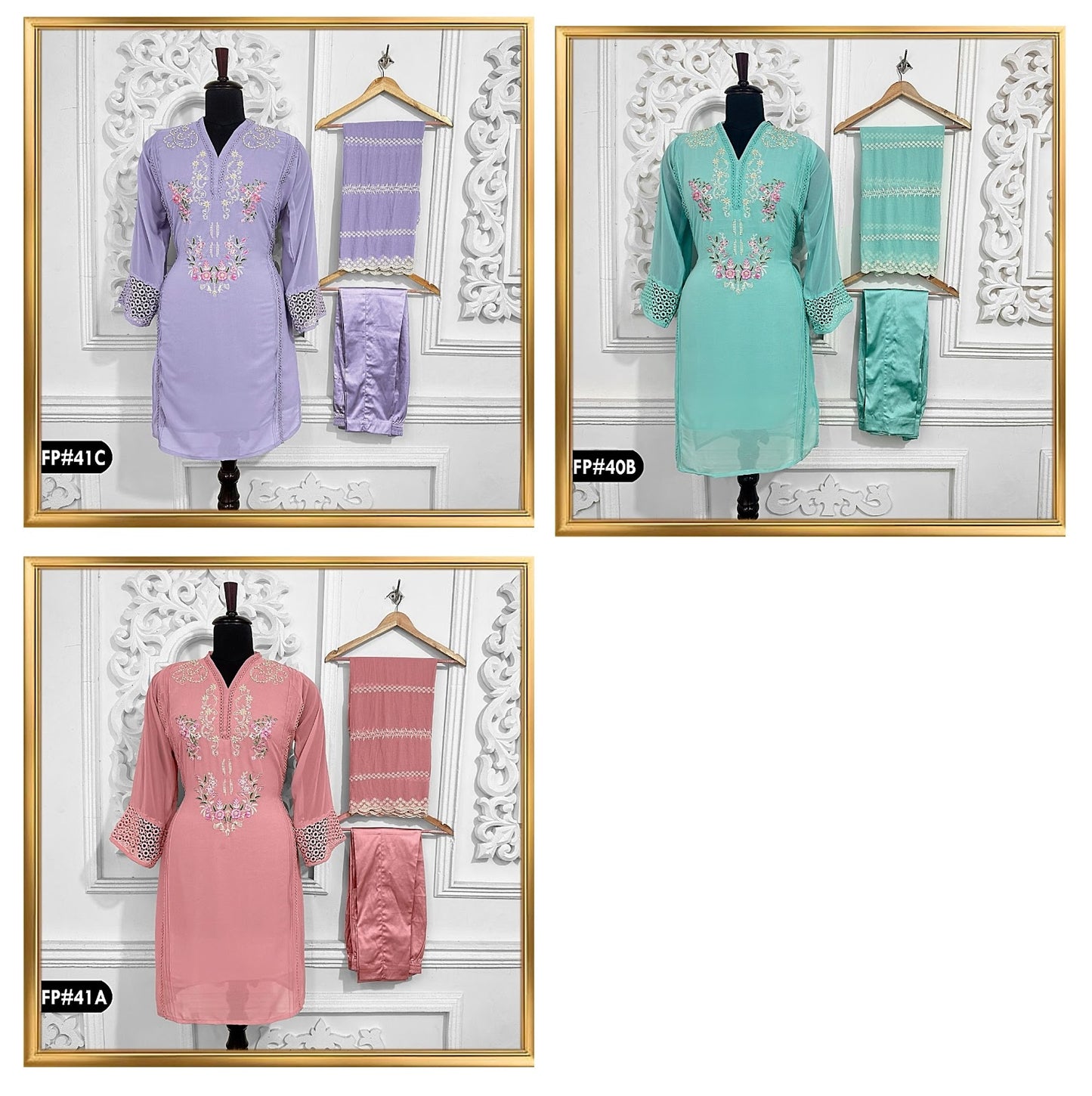 41 Farwah Georgette Pakistani Readymade Suits – Kavya Style Plus