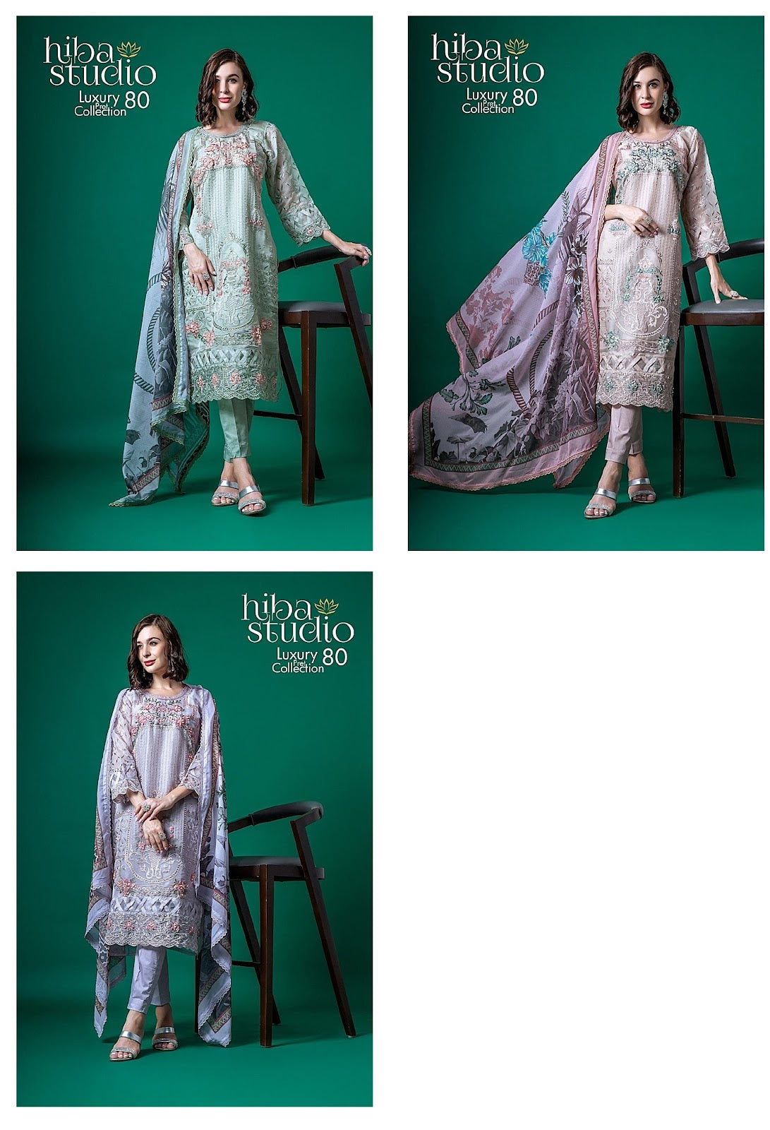 80 Hiba Studio Organza Pakistani Readymade Suits – Kavya Style Plus