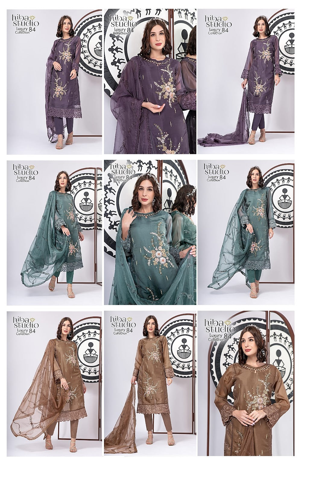 84 Hiba Studio Organza Pakistani Readymade Suits – Kavya Style Plus
