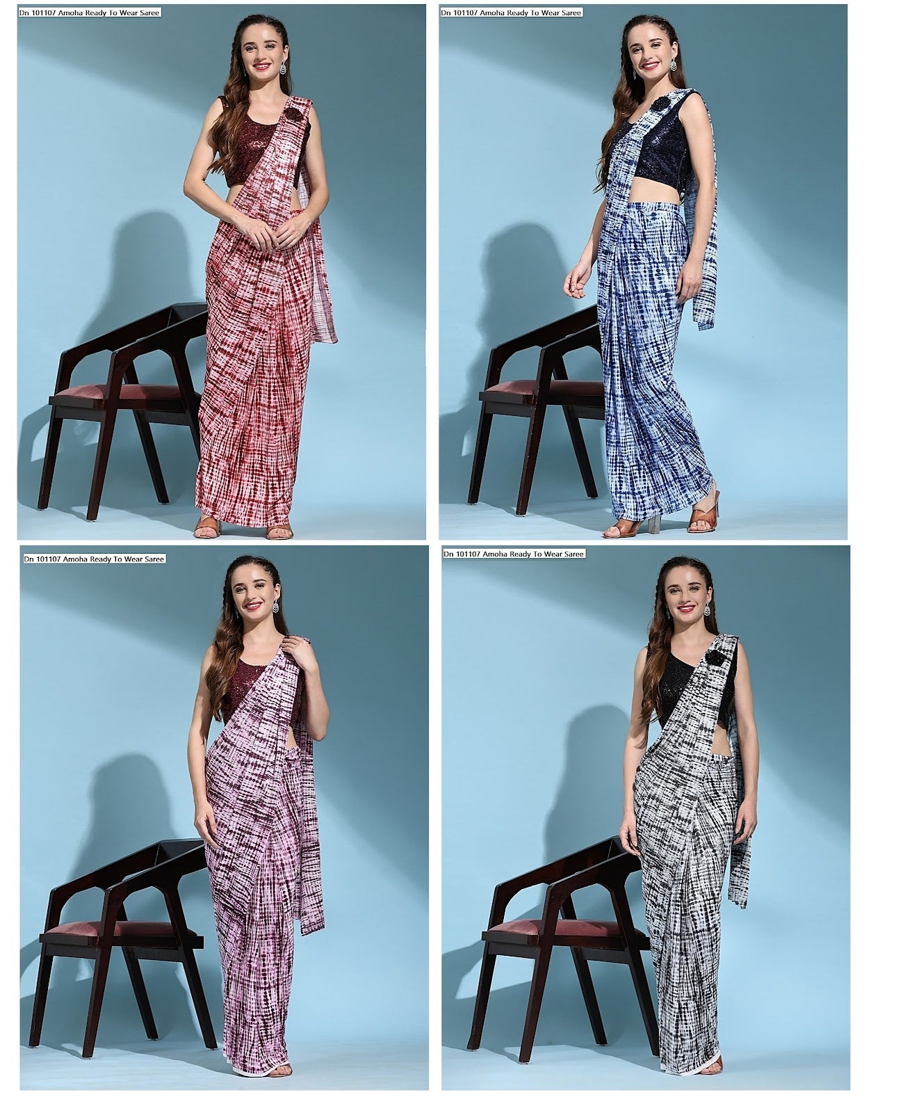 Dn 101107 Amoha Ready To Wear Saree – Kavya Style Plus