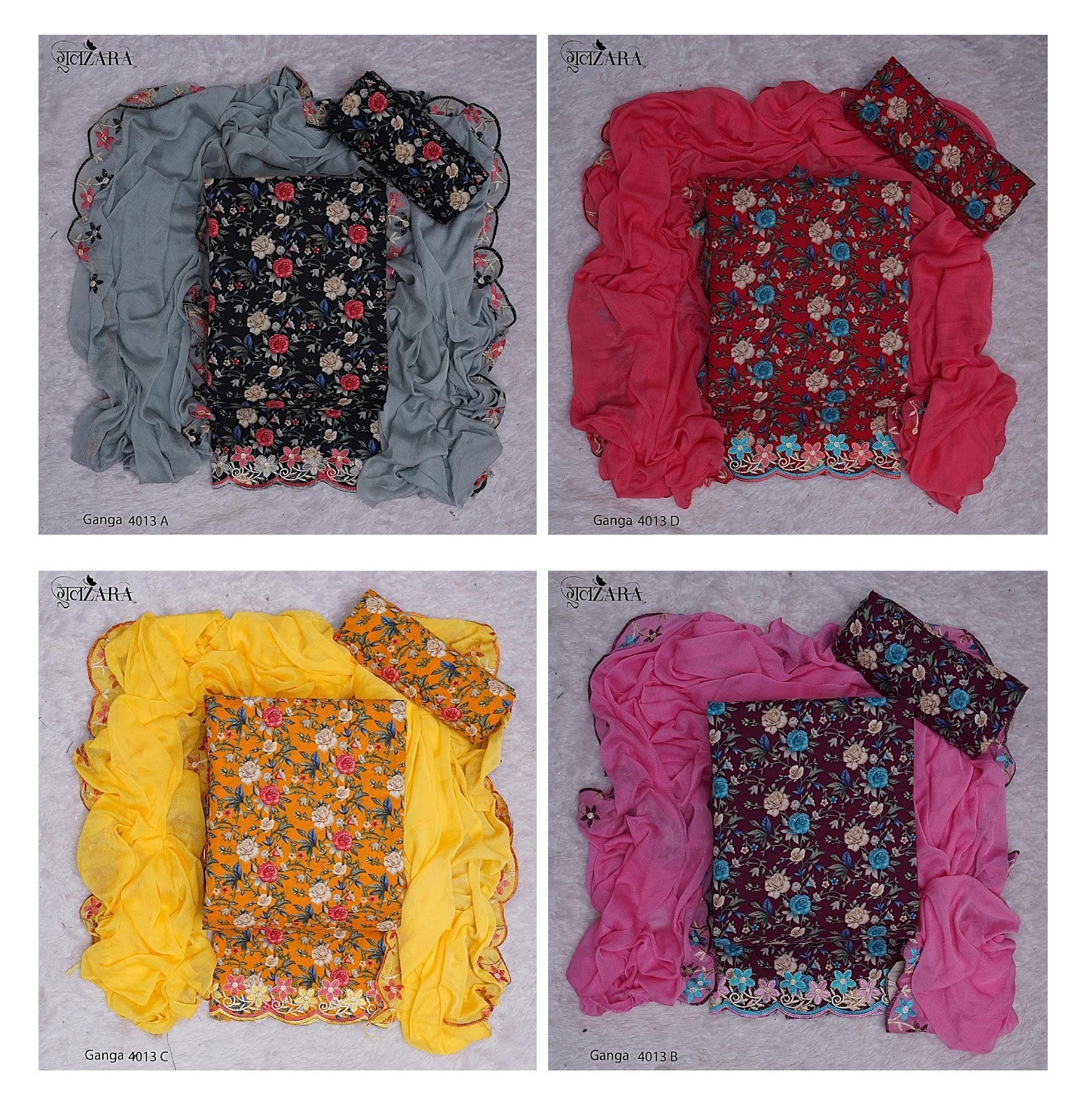 Ganga-4013 Gulzara Cotton Salwar Suits – Kavya Style Plus