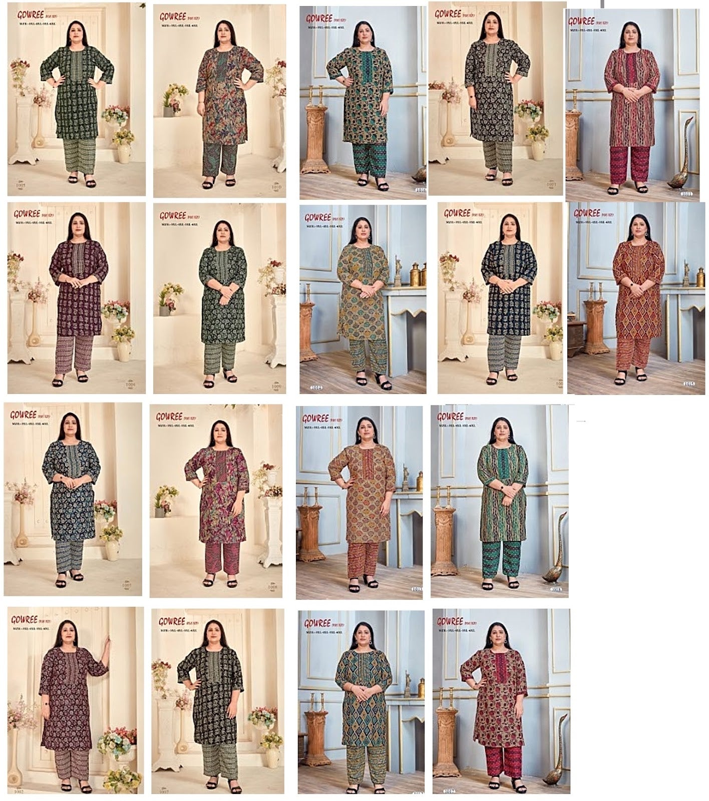 Gowree Plus Size Mf Kurti Pant Set – Kavya Style Plus