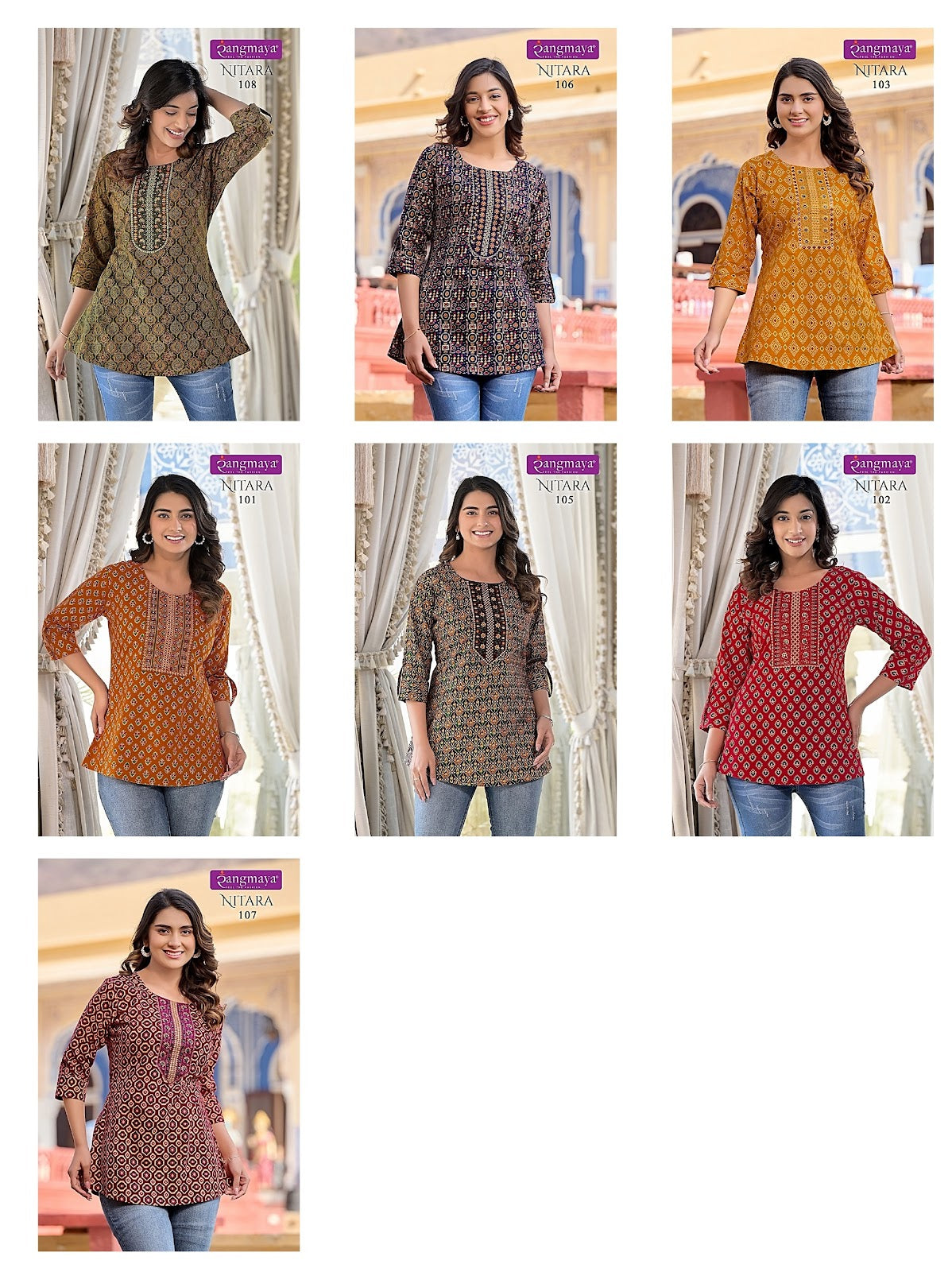 Nitara Rangmaya Cotton Fancy Tops – Kavya Style Plus