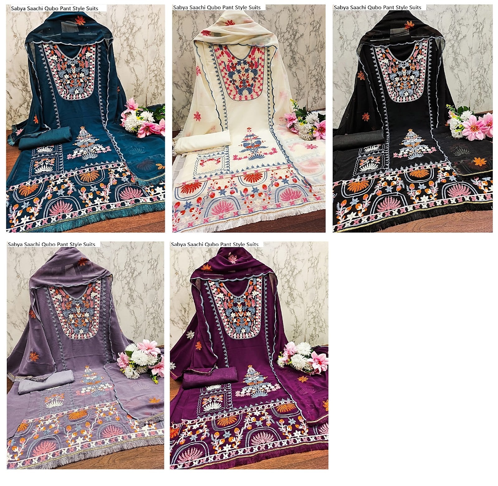 Sabya Saachi Qubo Georgette Pant Style Suits – Kavya Style Plus