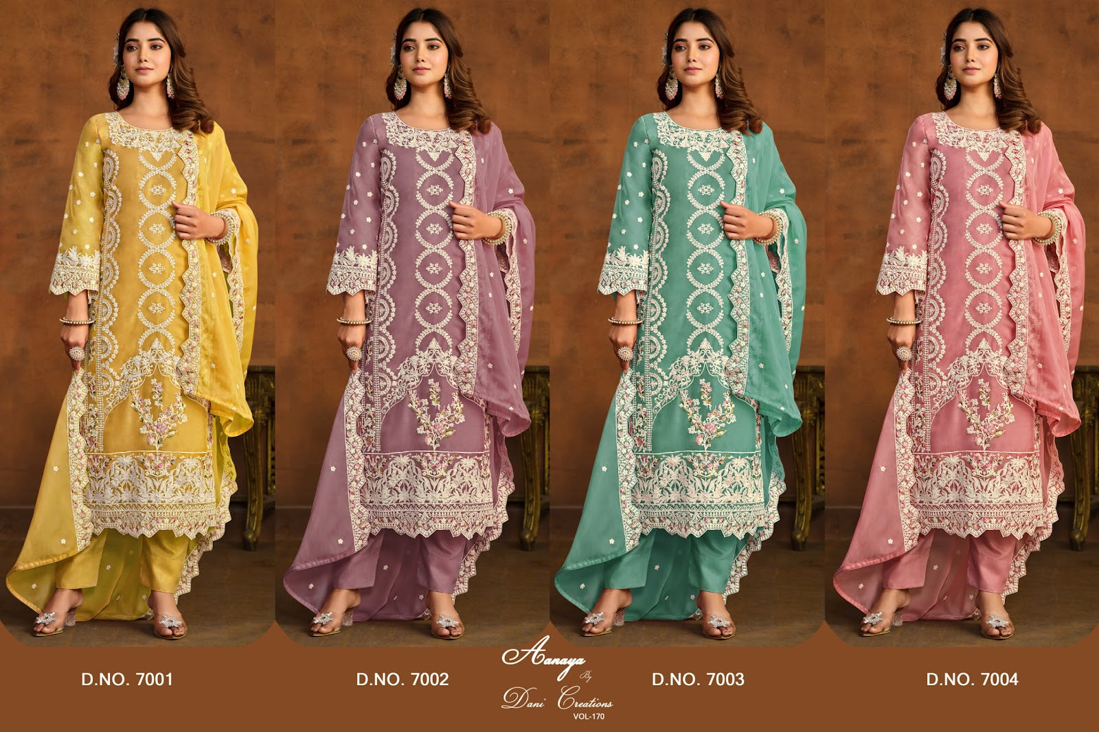 Aanaya Vol 170 Dani Creation Organza Pant Style Suits – Kavya Style Plus
